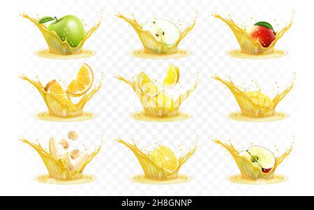 Orange banana fresh juice icon. Flat illustration of Orange banana ...