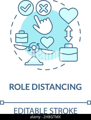 Role distancing concept icon Stock Vector Image & Art - Alamy