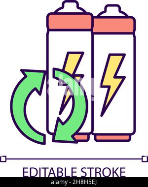 Lithium ion battery RGB color icon Stock Vector Image & Art - Alamy