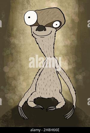 a goofy cartoon sloth Stock Photo - Alamy