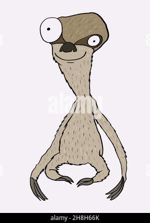 Cartoon Character Sloth Stock Photo - Alamy