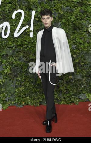 Max Harwood attending the Fashion Awards 2022 held at the Royal Albert ...