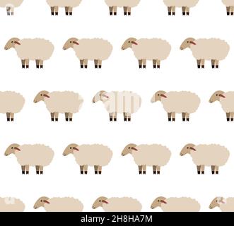 cute sheep childish character vector illustration design Stock Vector ...