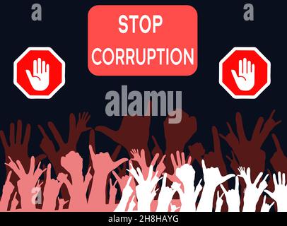 Anti corruption day poster template banner Stock Photo - Alamy