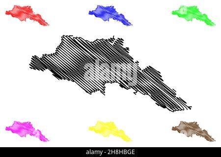 Gopalganj district (Bihar State, Saran division, Republic of India) map ...