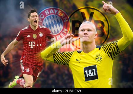PHOTOMONTAGE: Preview Borussia Dortmund-FC Bayern Munich on December ...