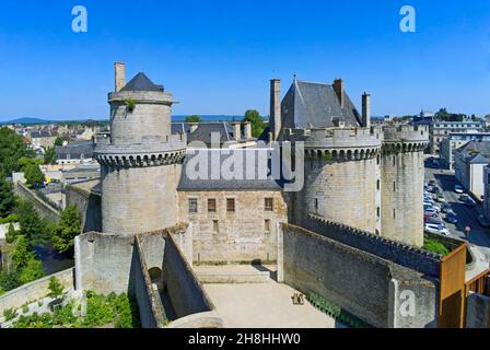 Medieval castle of the Dukes of Alençon, Normandy, France Stock Photo ...