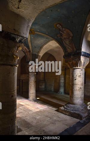 France, Calvados, Romanesque crypt of Bayeux cathedral Stock Photo - Alamy