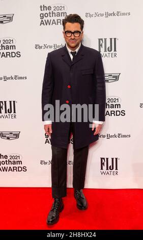 Dan Levy attends the Gotham Awards at Cipriani Wall Street on Monday, Nov. 29, 2021, in New York ...
