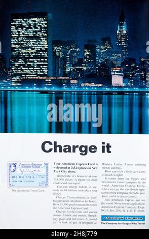 1960s USA American Express Magazine Advert Stock Photo - Alamy