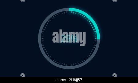 Futuristic Loading Circle Ring. Loading Transfer Download Animation ...