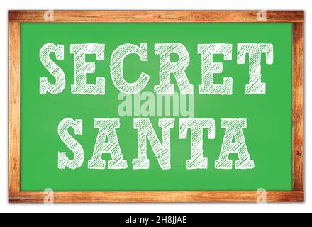 SECRET SANTA text written on red round stamp sign Stock Photo - Alamy