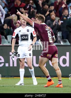 Cameron Munster during the Queensland State of Origin team training ...