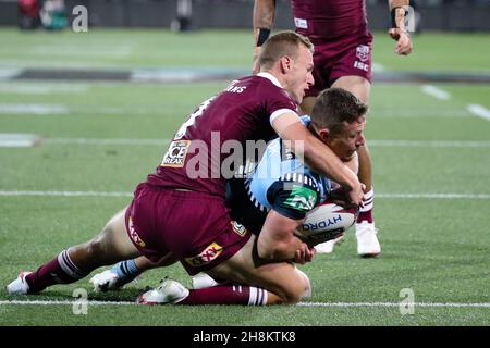 Daly Cherry-Evans of the Maroons during Game 1 of the 2019 State of ...