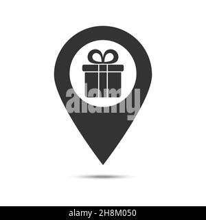 Map pin icon - Red Ribbon banner Stock Vector Image & Art - Alamy