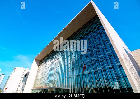 Ataturk Cultural Center. Frontage of Ataturk Kultur Merkezi or AKM in ...