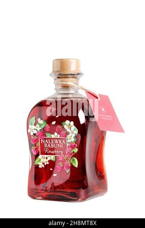 Nalewka Babuni raspberry Liqueur Stock Photo - Alamy