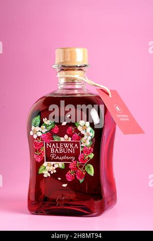 Nalewka Babuni raspberry Liqueur Stock Photo - Alamy
