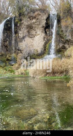 Waterfalls in Rifle Falls State Park, Colorado Stock Photo - Alamy