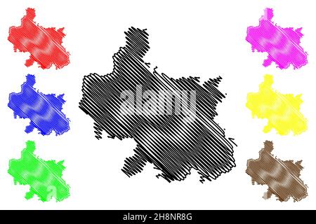 Gumla district (Jharkhand State, Republic of India, South Chotanagpur ...