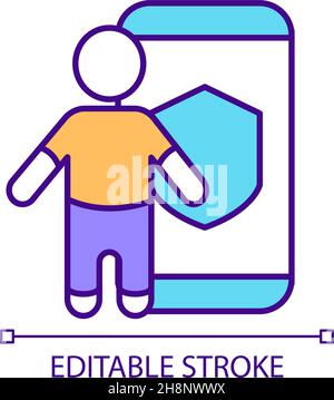 Protecting personal information RGB color icon Stock Vector Image & Art ...