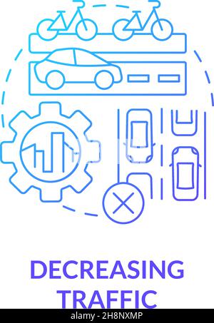 Decreasing traffic concept icon Stock Vector Image & Art - Alamy