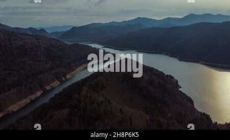 Aerial view of the beautiful Valcelele lake in Romania Stock Photo - Alamy