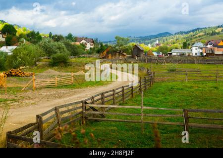 Illustration of old Sadova village Stock Photo - Alamy