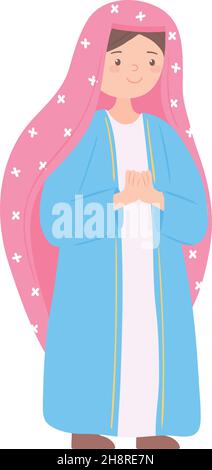 Isolated cute virgin mary character Vector Stock Vector Image & Art - Alamy