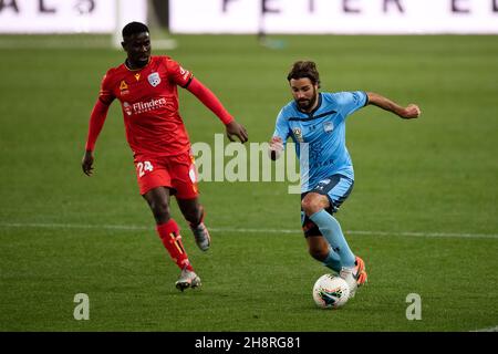 Sydney FC defender Michael Zullo (7) kicks the ball Stock Photo - Alamy