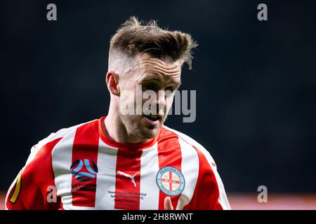 Melbourne City forward Craig Noone (11) reacts to being sent off Stock ...