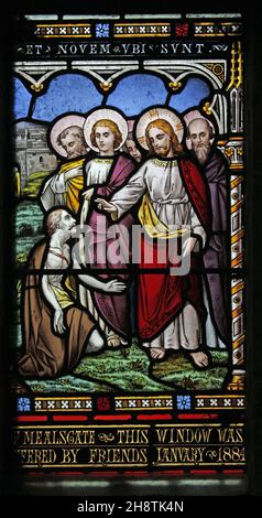 stained glass, stained glass window, Jesus Healing the Sick, Jesus ...