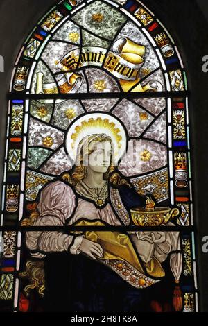 A stained glass window of 1896 by Percy Bacon & Brothers depicting St ...