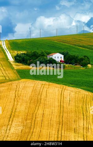Filottrano, Ancona province, Marche, Italy: historic town, a street ...