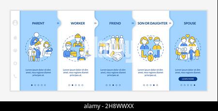 Social role example vector infographic template Stock Vector Image ...