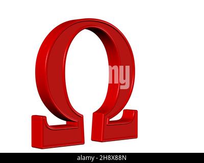 Omega, symbol, isolated against white background Stock Photo - Alamy