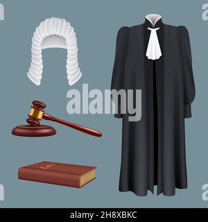 Judge hammer, decision mallet realistic vector, judge equipment. Vector ...