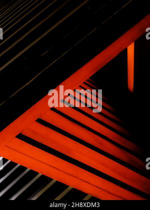 Vertical background or wallpaper of a hallway with shadows and sunlight ...