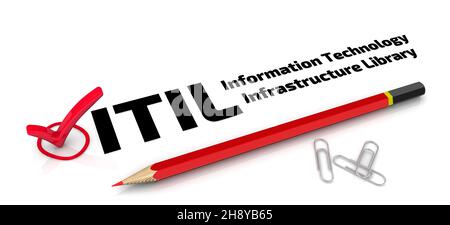 itil information technology infrastructure library concept with modern ...