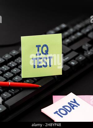 Handwriting text Iq Test. Business idea attempt to measure your ...