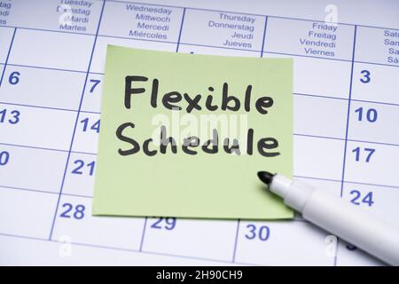Flexible Work Schedule Concept Stock Photo - Alamy
