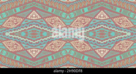 Seamless ethnic background. Geometric aztec pattern Stock Photo - Alamy