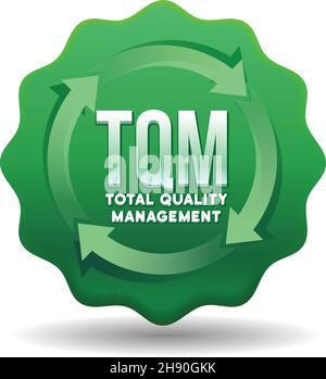 total quality management . TQM. badge with text sticker sign. vector ...