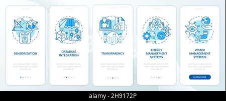 City infrastructure digitalization onboarding mobile app page screen ...