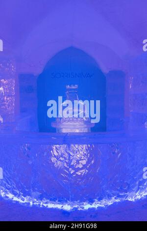 Bar of the Alta Ice Igloo Hotel, Alta, Arctic Circle,Northern Norway ...