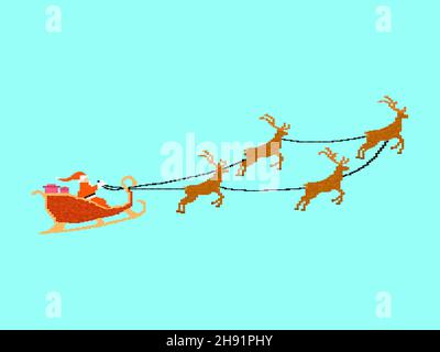 Santa Claus 8 Bit Video Game Pixel Art Style Stock Vector Image & Art ...