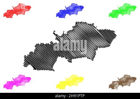 Mysore district (Karnataka State, Republic of India, Mysore division ...