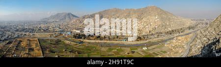 Panorama of Kabul Afghanistan with informal settlements on the ...