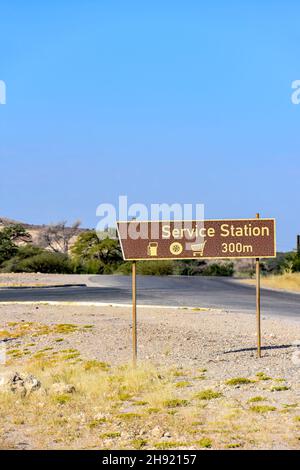 A street view of the isolated town of Uis in Namibia Southern Africa ...