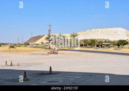 A street view of the isolated town of Uis in Namibia Southern Africa ...